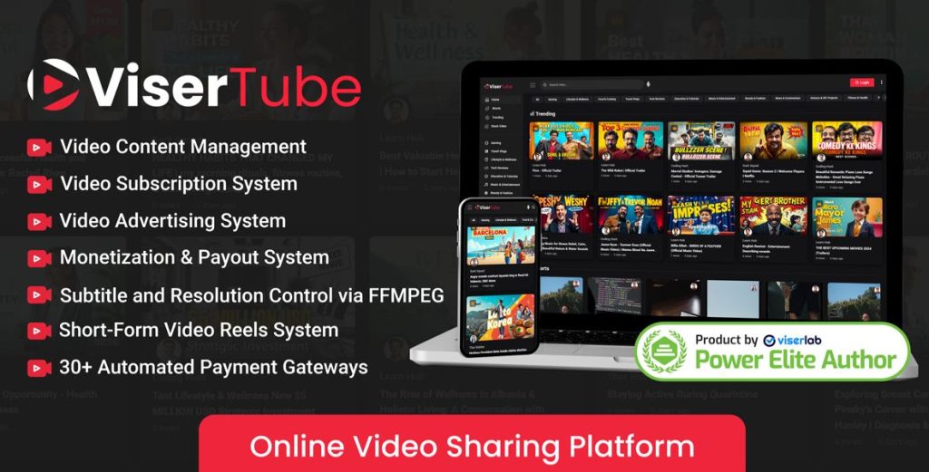ViserTube – Online Video Sharing Platform with Tools